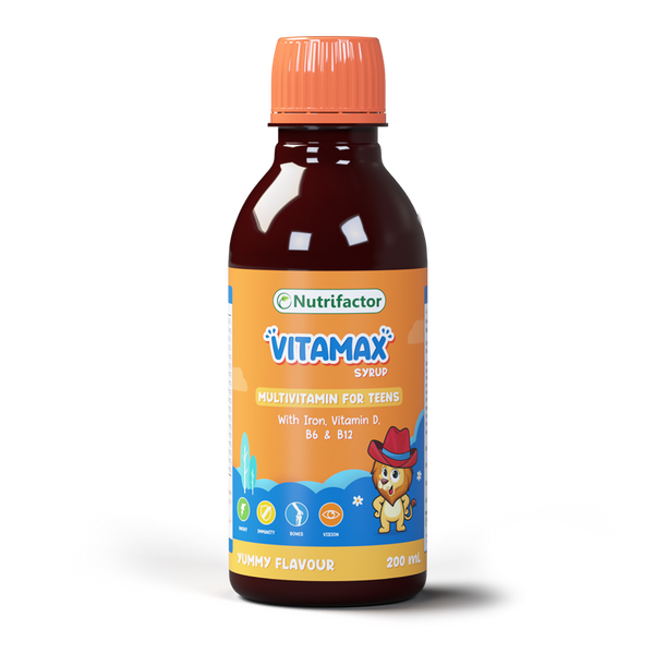 Vitamax Syrup| Multivitamin Syrup for Teens in Pakistan| Nutrifactor